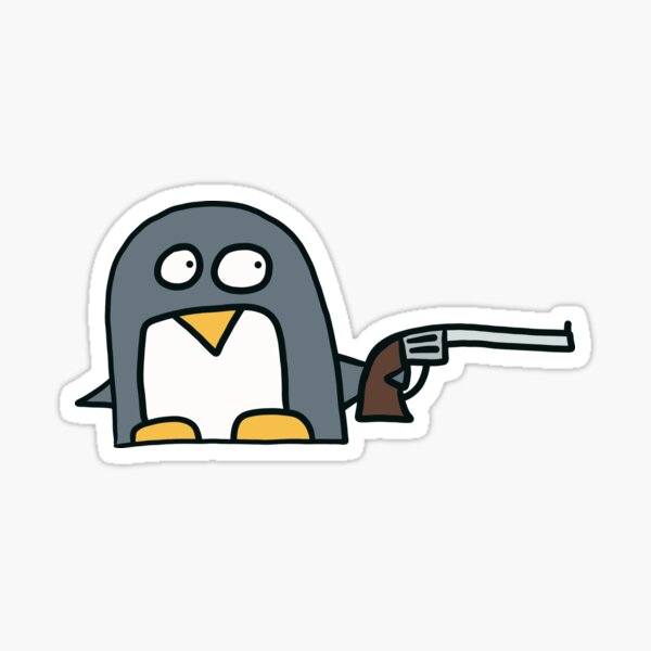 "Gangster penguin" Sticker by ThomaeArt | Redbubble