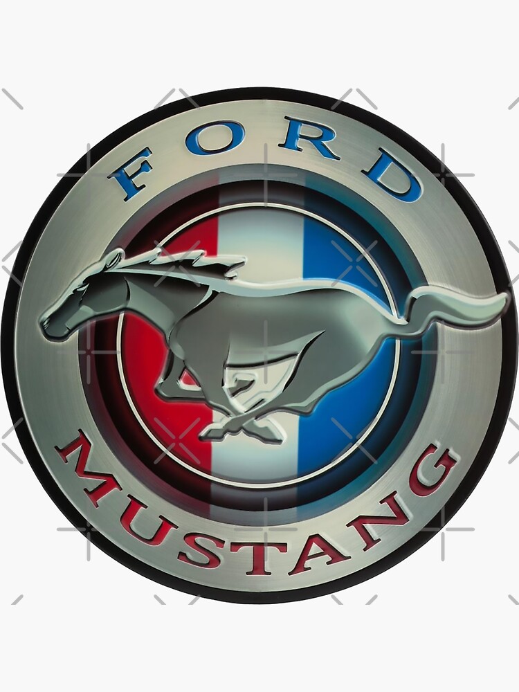 "Ford Mustang Emblem" Sticker for Sale by designdog | Redbubble