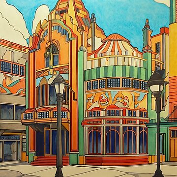 "Albuquerque city drawing" Sticker for Sale by ComicsFactory | Redbubble