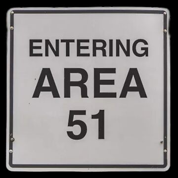 "Entering Area 51 Sign" Sticker for Sale by Halebopster | Redbubble