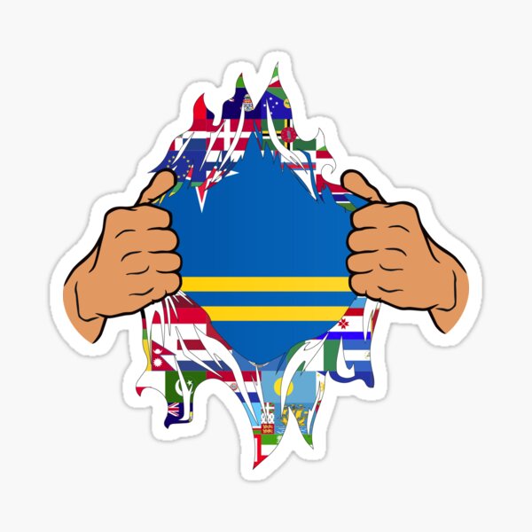 "Aruba flag, Aruba Patriotic" Sticker for Sale by All Flags Co | Redbubble
