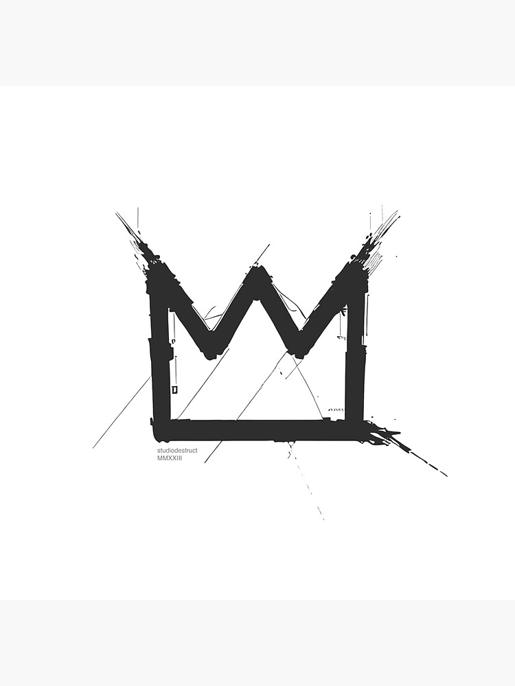 "Crown (Black on White)" Sticker for Sale by StudioDestruct | Redbubble