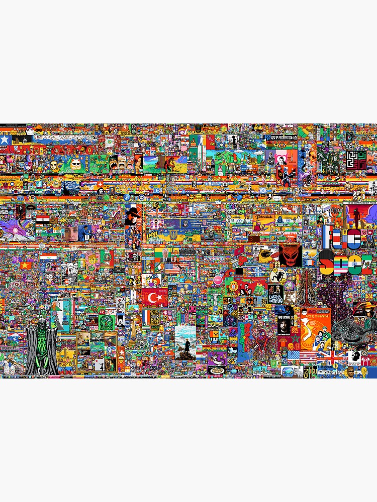 Lámina rígida con la obra «Reddit Place 2023 Merch, Reddit r/place 2023 ...