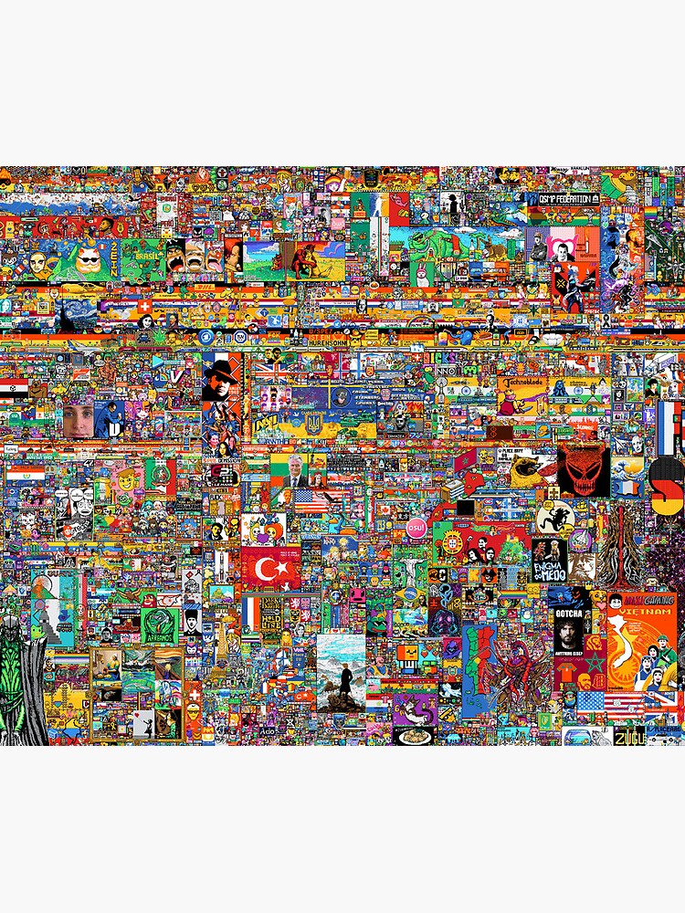 Tapis de souris avec l'œuvre « Reddit Place 2023 Merch, Reddit r/place ...