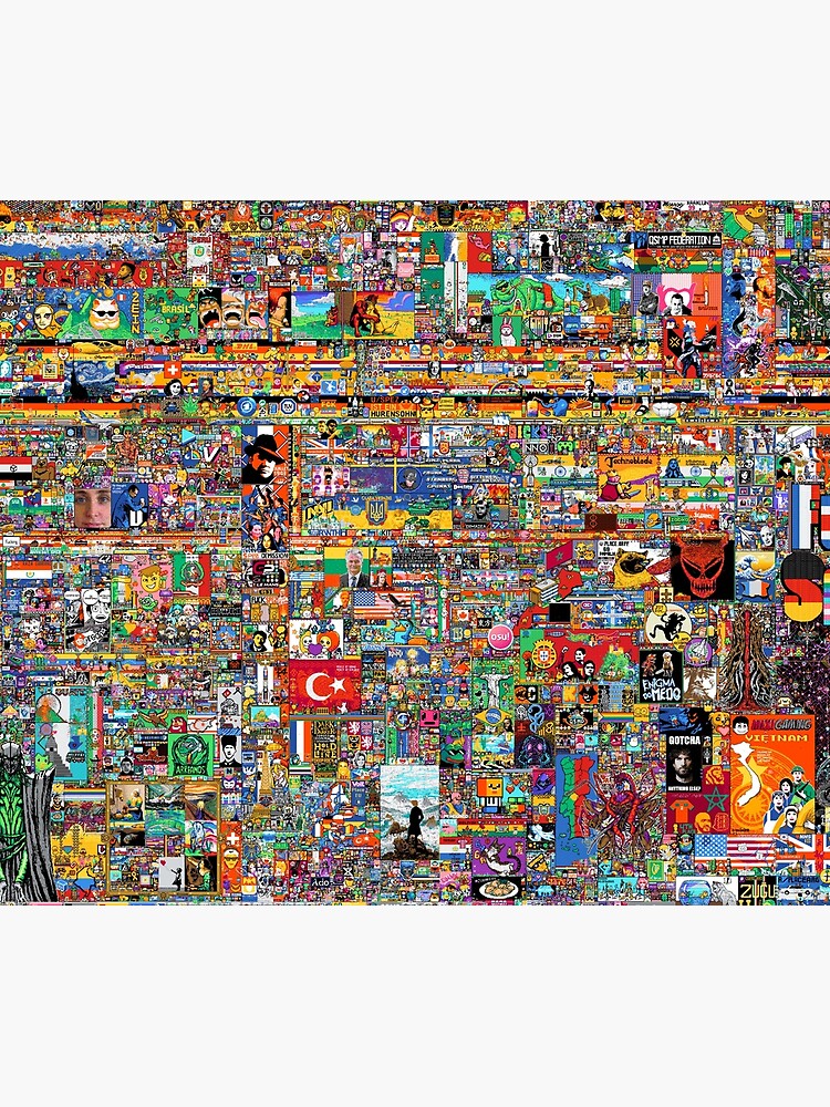 Tentures avec l'œuvre « Reddit Place 2023 Merch, Reddit r/place 2023, r ...