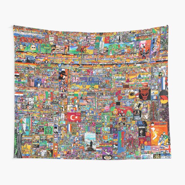 Tentures avec l'œuvre « Reddit Place 2023 Merch, Reddit r/place 2023, r/place 20223, r/place ...
