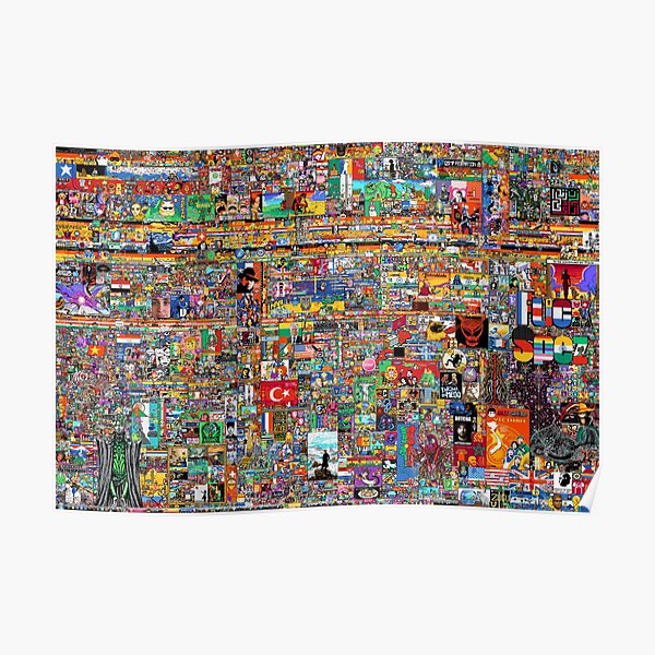 Póster con la obra «Reddit Place 2023 Merch, Reddit r/place 2023, r/place 20223, r/place 2023 ...