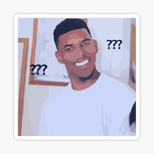"que??? meme" Sticker by pahu99 | Redbubble