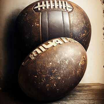 "#2 "Vintage-Style Football Design with Classic Worn-Out Textures ...