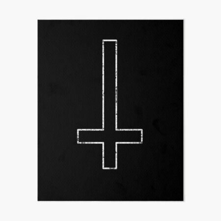 "Upside Down Inverted Cross | Occult Satanic" Art Board Print for Sale ...