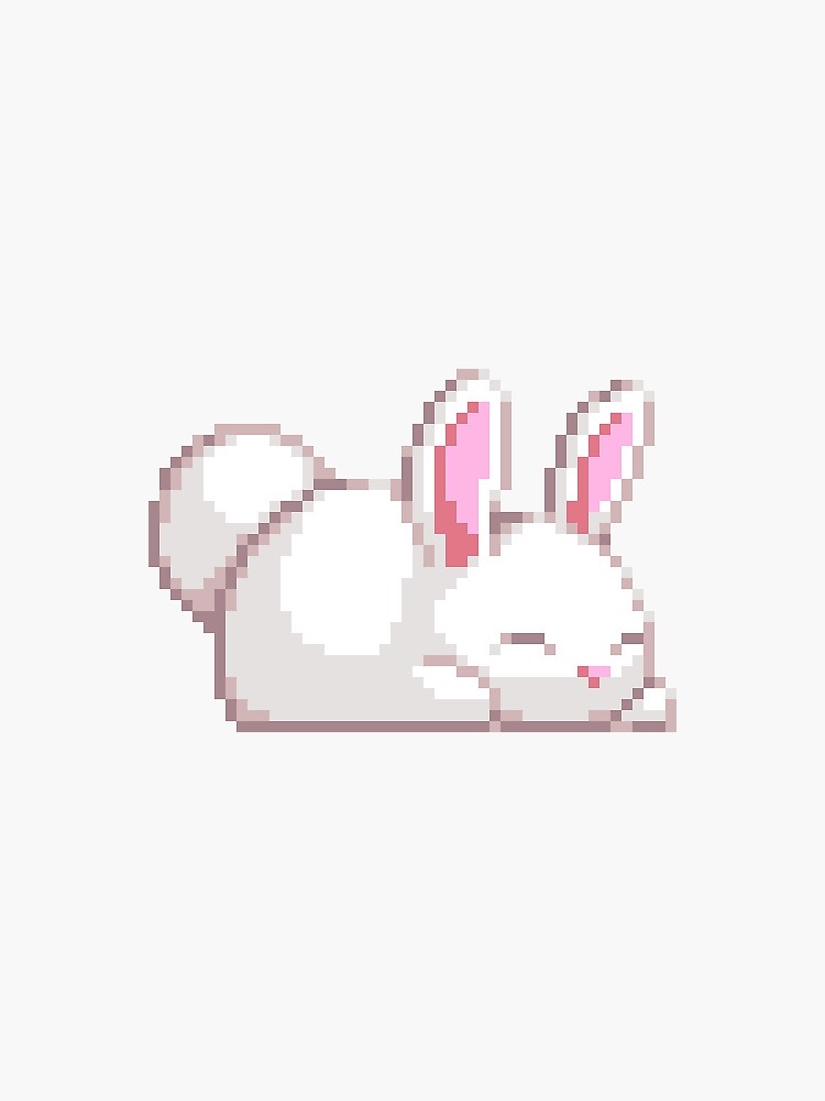 "Cute Pixel Bunny" Sticker by ArtPGFinds | Redbubble