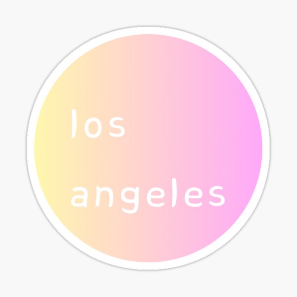 "Los Angeles" Sticker for Sale by hannahsond11 | Redbubble