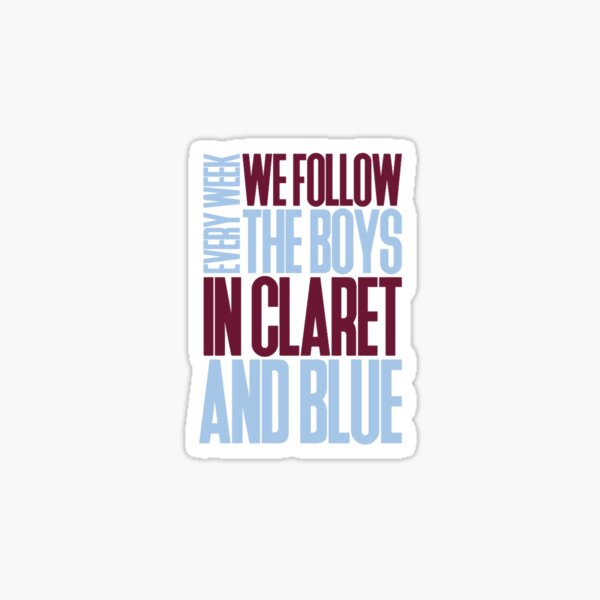 "Aston Villa " Sticker for Sale by CLUBSHOPPRI | Redbubble