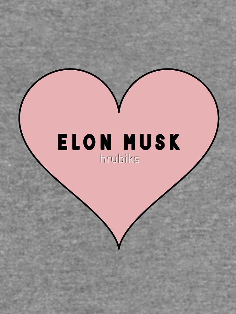 "I Love Elon Musk Heart" Lightweight Sweatshirt by hrubiks | Redbubble