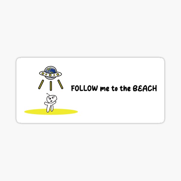 "Follow me Bumper sticker" Sticker for Sale by EY-studio | Redbubble