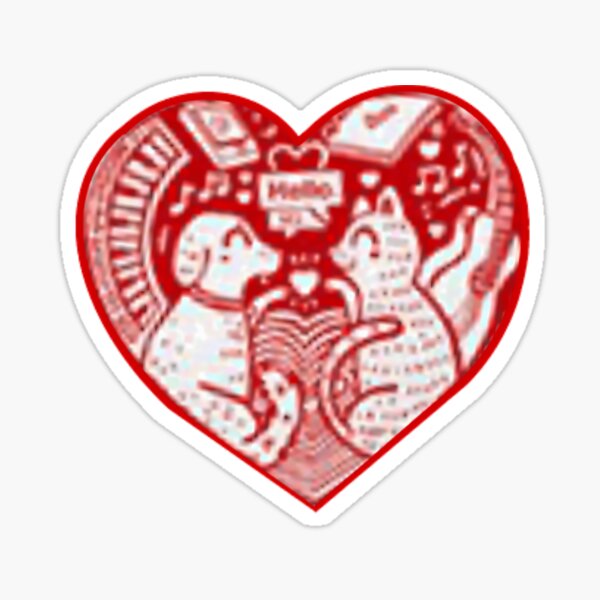 "Hello Stranger Red Dog Cat Logo " Sticker for Sale by awnksudiny92 | Redbubble