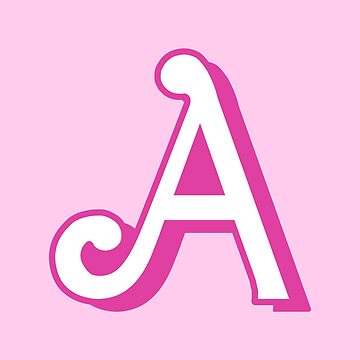 "Bubble Pink Letter A - Monogram - Initial - Alphabet" Sticker for Sale ...