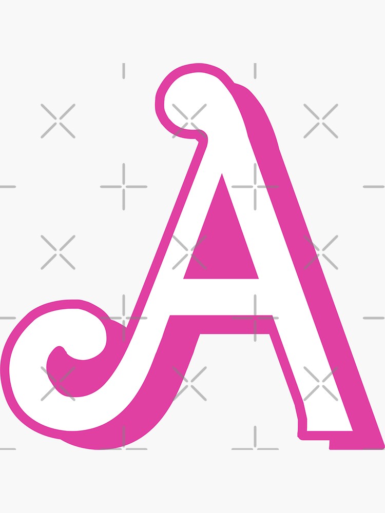 "Bubble Pink Letter A - Monogram - Initial - Alphabet" Sticker for Sale ...