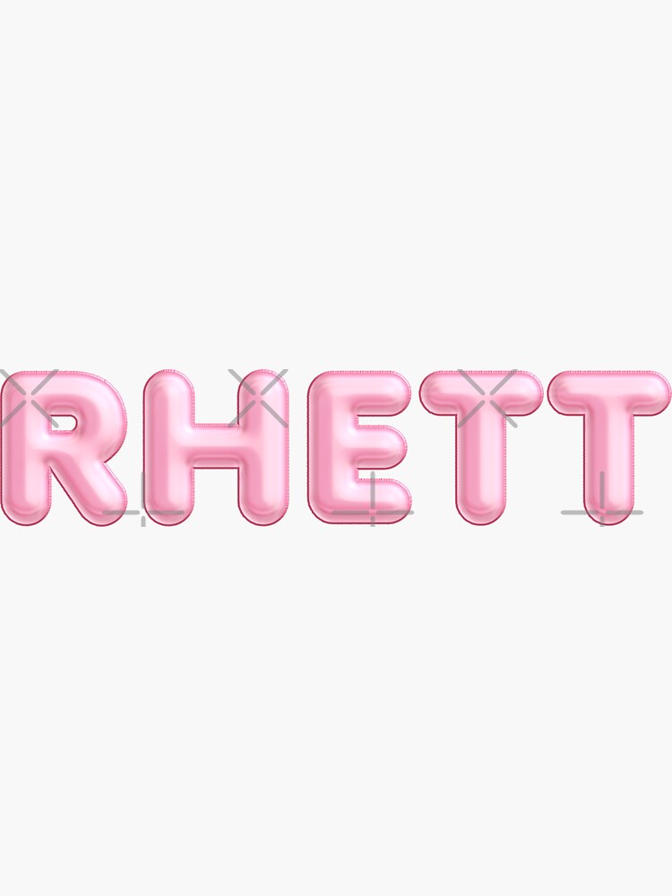 "Balloon Foil 3D | Rhett Name Label" Sticker for Sale by NafilNafiz ...