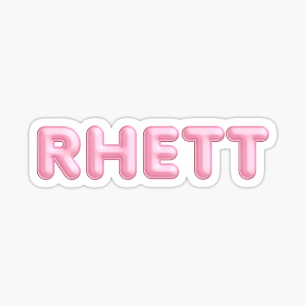 "Balloon Foil 3D | Rhett Name Label" Sticker for Sale by NafilNafiz ...