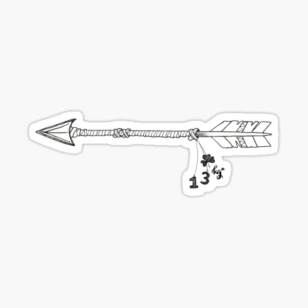 "Lucky 13 Arrow" Sticker for Sale by irishkate | Redbubble