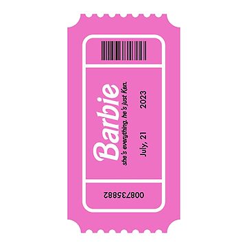 "Barbie Movie Ticket" Art Print for Sale by deleonrabeen | Redbubble