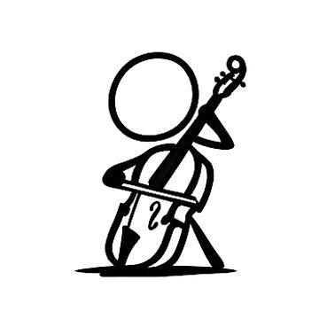 "A Stickman playing Cello" Sticker for Sale by vidademusico | Redbubble