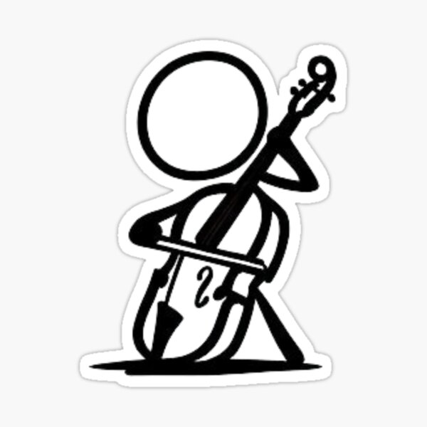 "A Stickman playing Cello" Sticker for Sale by vidademusico | Redbubble