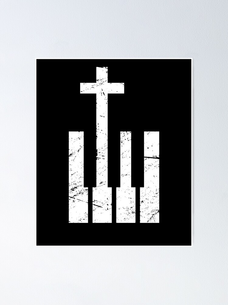 "Christian Cross And Piano Keys" Poster for Sale by Ethan Dirks | Redbubble