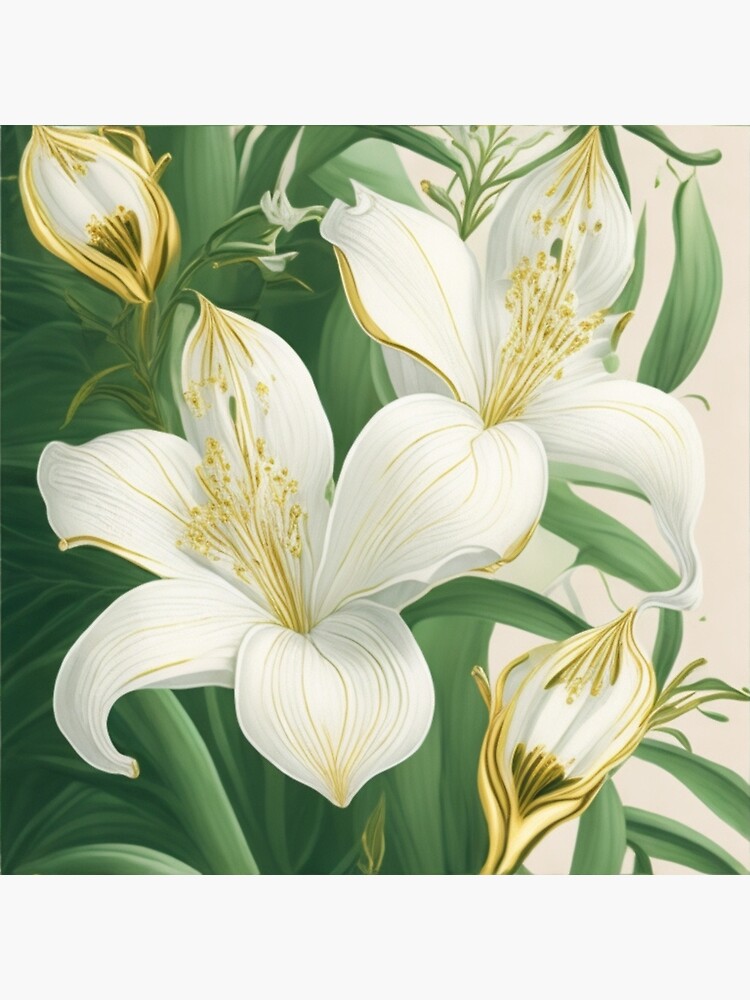 "White Lily Bouquet" Sticker for Sale by FANTASTIC-N | Redbubble