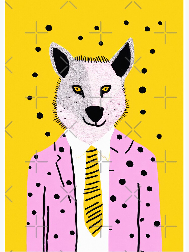 "Vintage Hyena Business Art Print Retro Wildlife Office Decor in Trendy ...