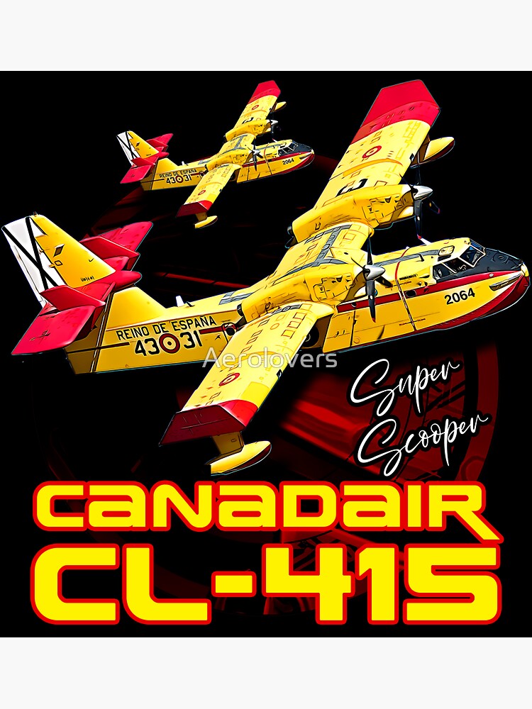 "Canadair cl-415 Super Scooper firebomber Aircraft" Sticker for Sale by ...