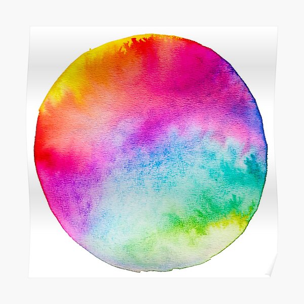 "Rainbow Circle Watercolor" Poster for Sale by Violet | Redbubble