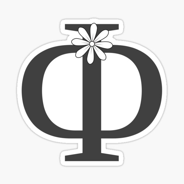 "PHI / LETTERS / DAISY" Sticker by kassaroo | Redbubble