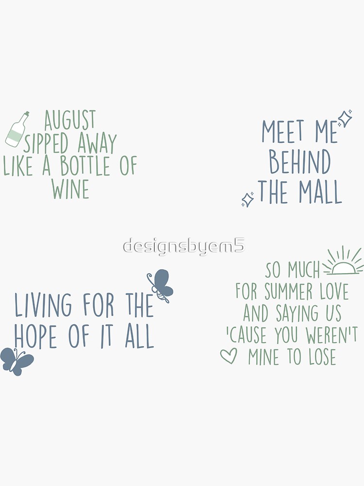 "august Sticker Pack" Sticker for Sale by designsbyem5 | Redbubble