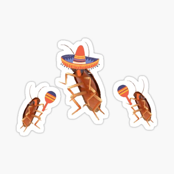 "Mexico dancing cockroach " Sticker for Sale by DestinyPrint | Redbubble