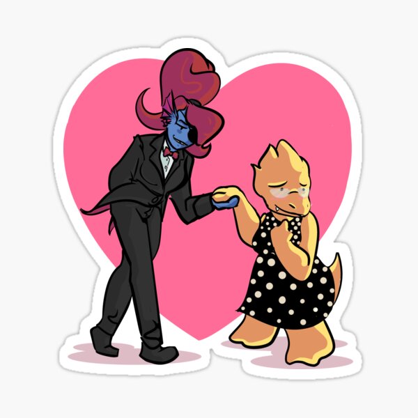 "undyne x alphys " Sticker by ink-pocket | Redbubble
