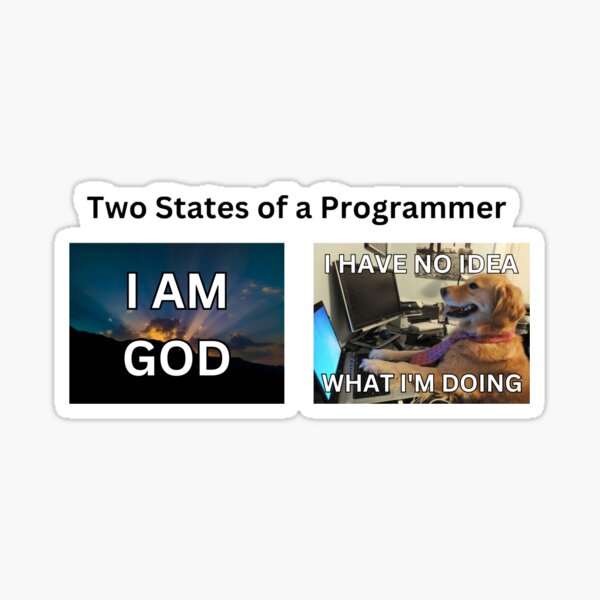 "Programmer life explained" Sticker for Sale by BleuBlue | Redbubble