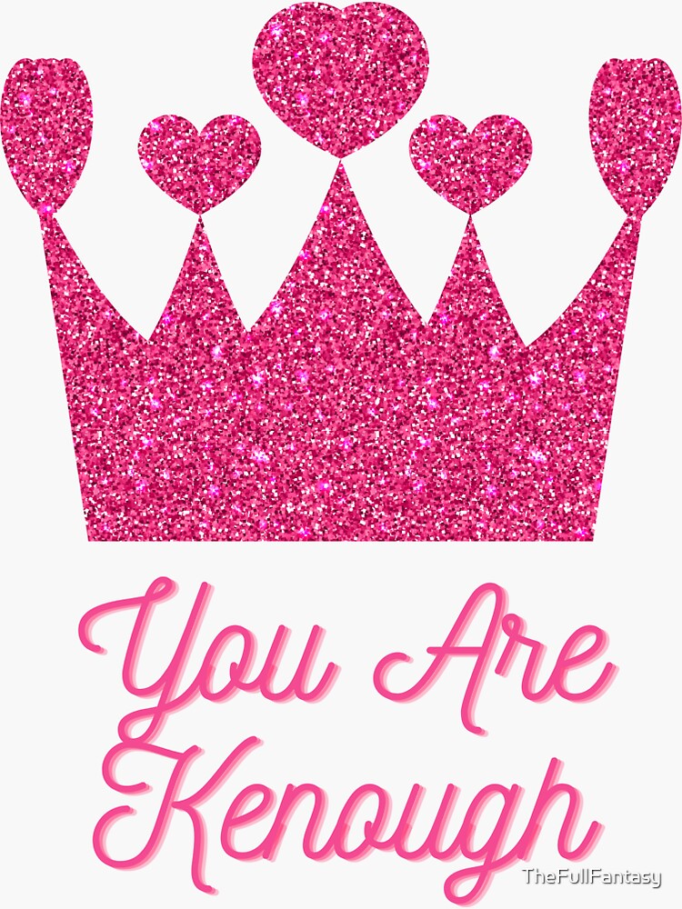 "You Are Kenough Barbie Crown" Sticker for Sale by TheFullFantasy ...