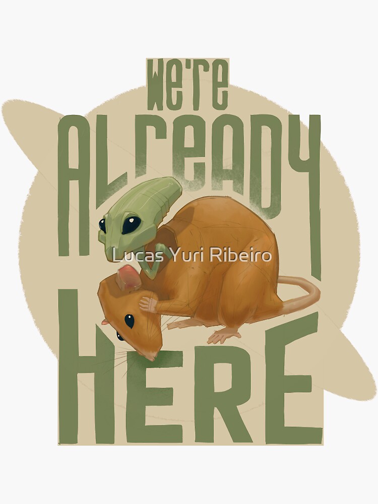 "Rat Alien" Sticker for Sale by LucasYuri | Redbubble