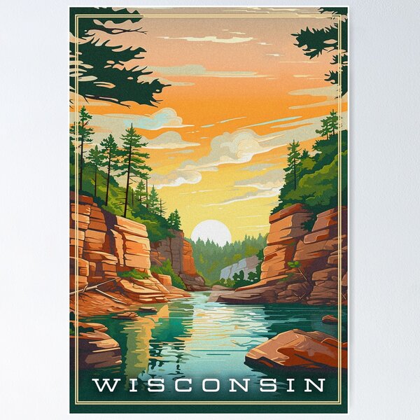 "Wisconsin Dells" Poster for Sale by Lonemoth | Redbubble