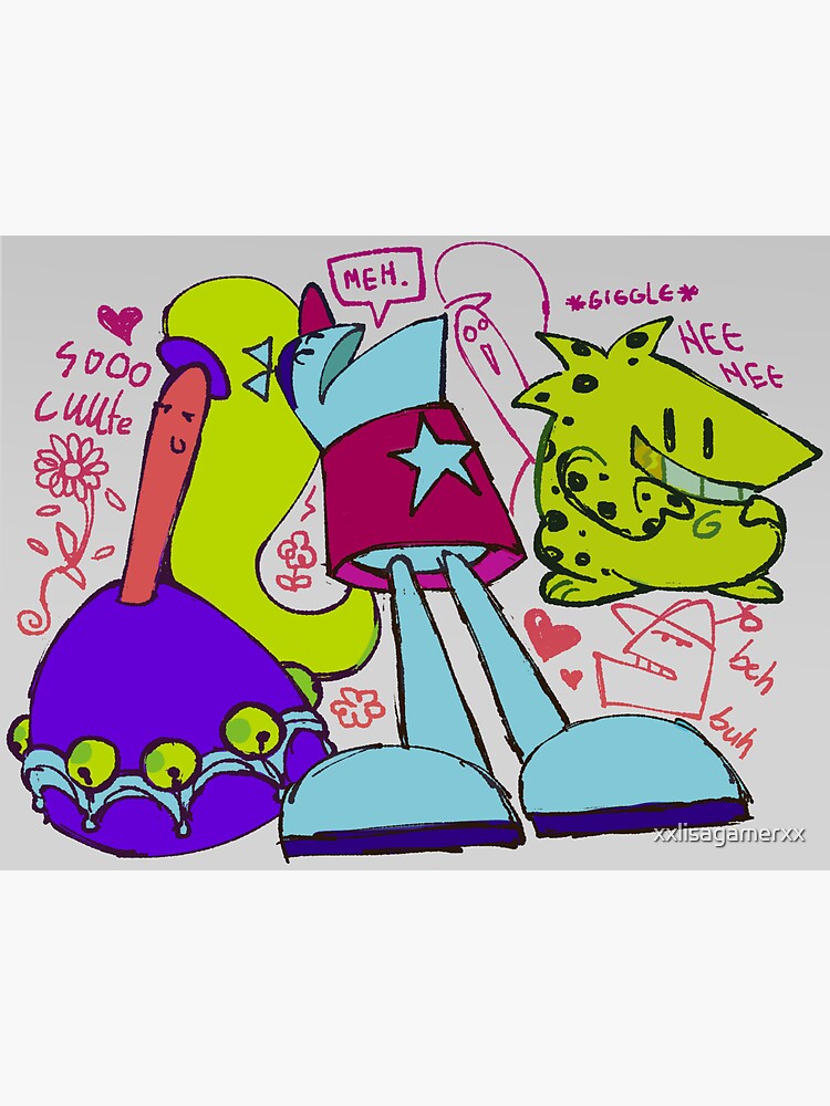 "collage homestar marzipan & the cheat!" Sticker for Sale by ...