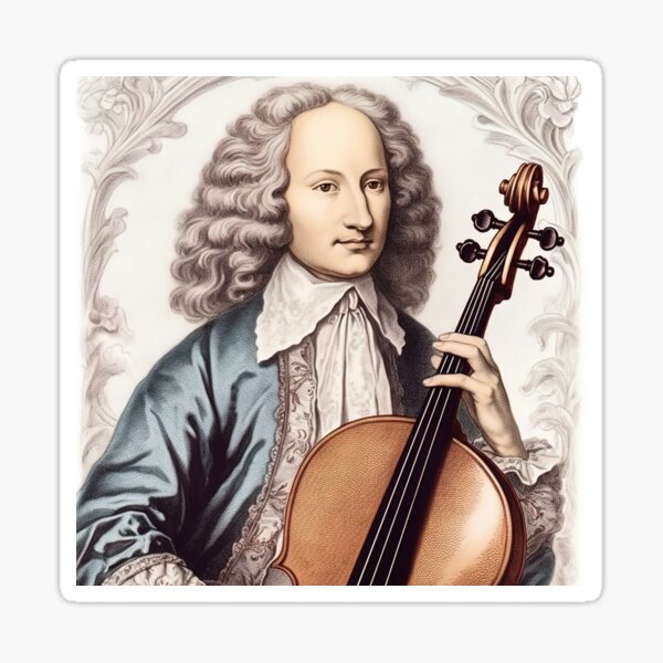 "Antonio Vivaldi music" Sticker for Sale by ComicsFactory | Redbubble