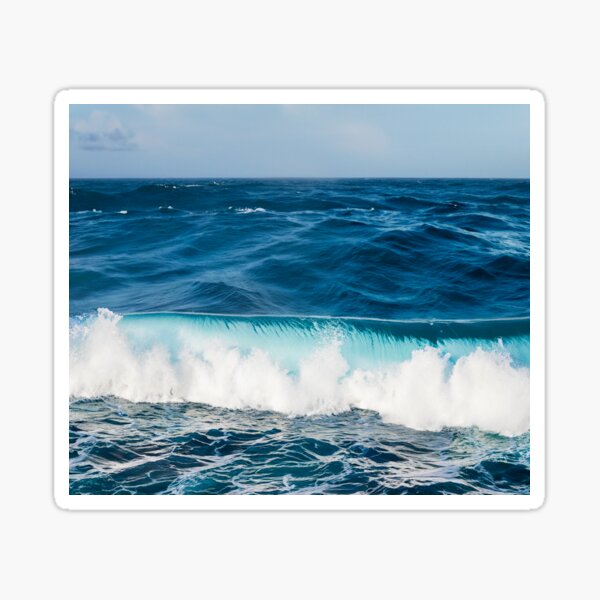 "Blue Ocean Waves" Sticker for Sale by timegraf | Redbubble