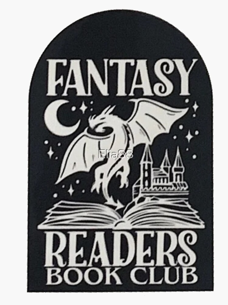 "Fantasy Book Club" Sticker for Sale by Elia88 | Redbubble