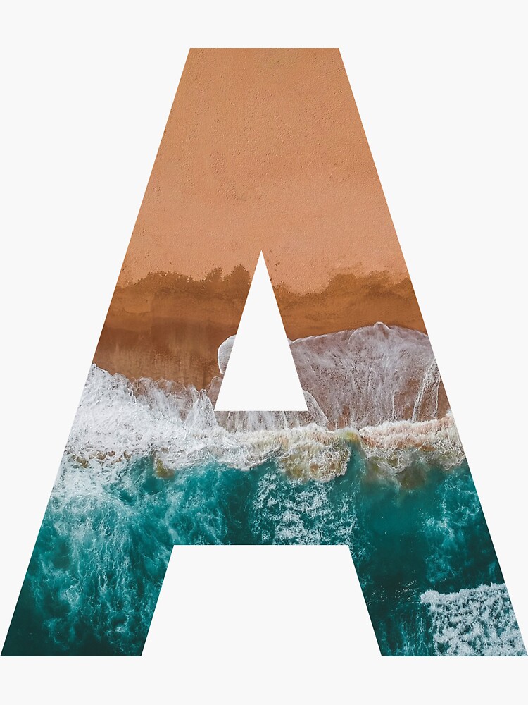 "Beach Letter Design A" Sticker for Sale by iNeedLetters | Redbubble