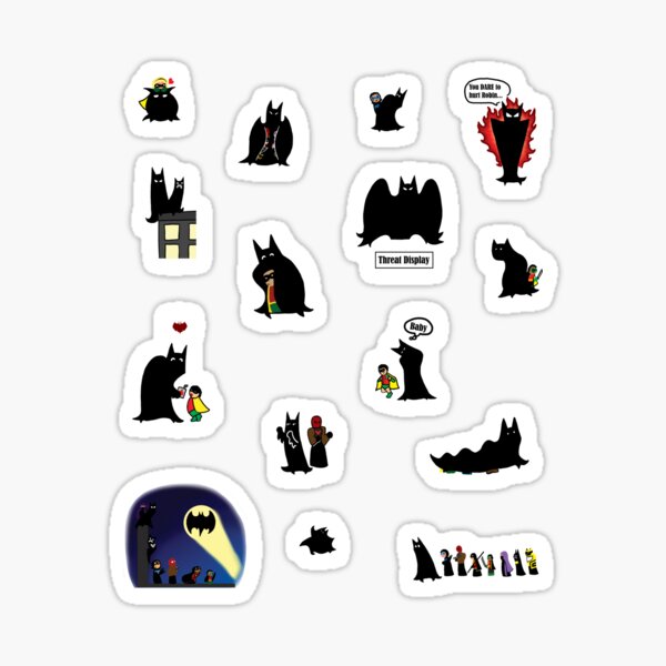 "Batfam Batblobs" Sticker for Sale by LilBitCreative | Redbubble