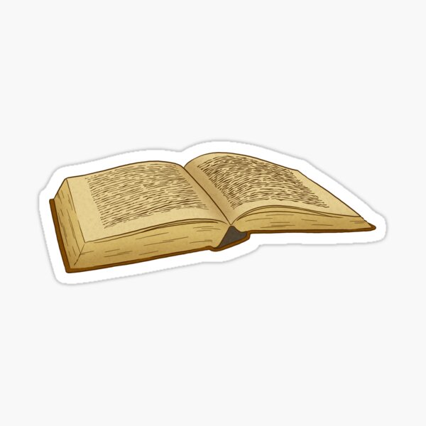"Open Book" Sticker for Sale by Maybe-A-Robot | Redbubble