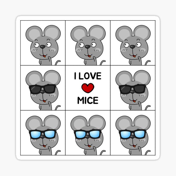 "cute mice" Sticker for Sale by EzezFolio | Redbubble