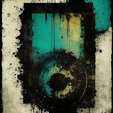 "#3 "Grunge Style Album Cover: Embracing Distressed Design"" Sticker ...